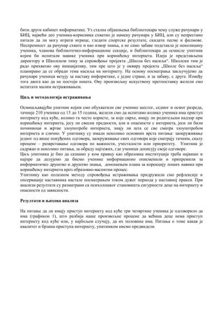 навике ученика старијег основношколског узраста при коришћењу интернета ...