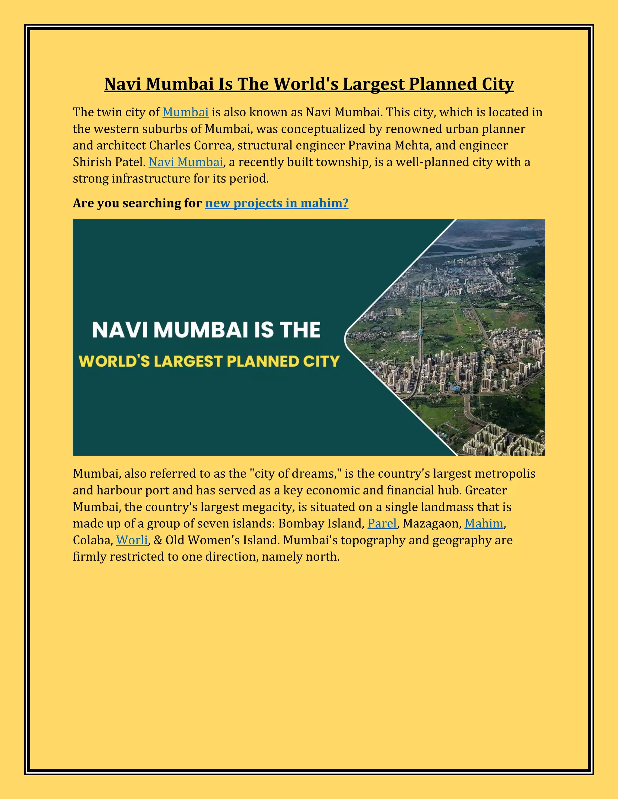 Navi Mumbai is the world's largest planned city.pdf