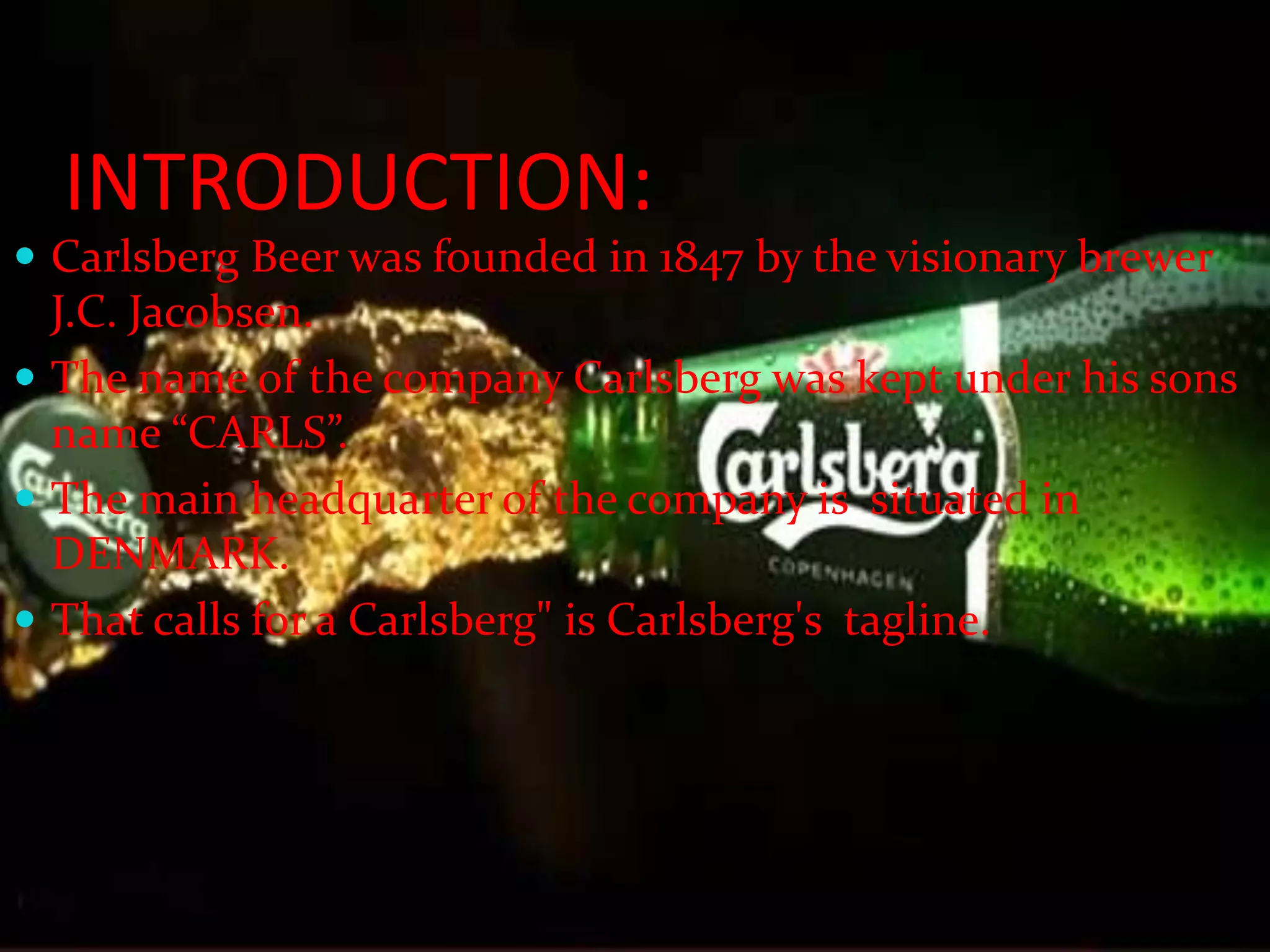 CARLSBERG PRESENTATION -BY NAVIN MAHTO | PPTX