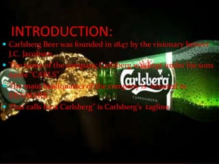 CARLSBERG PRESENTATION -BY NAVIN MAHTO | PPTX | Alcoholic Beverages ...