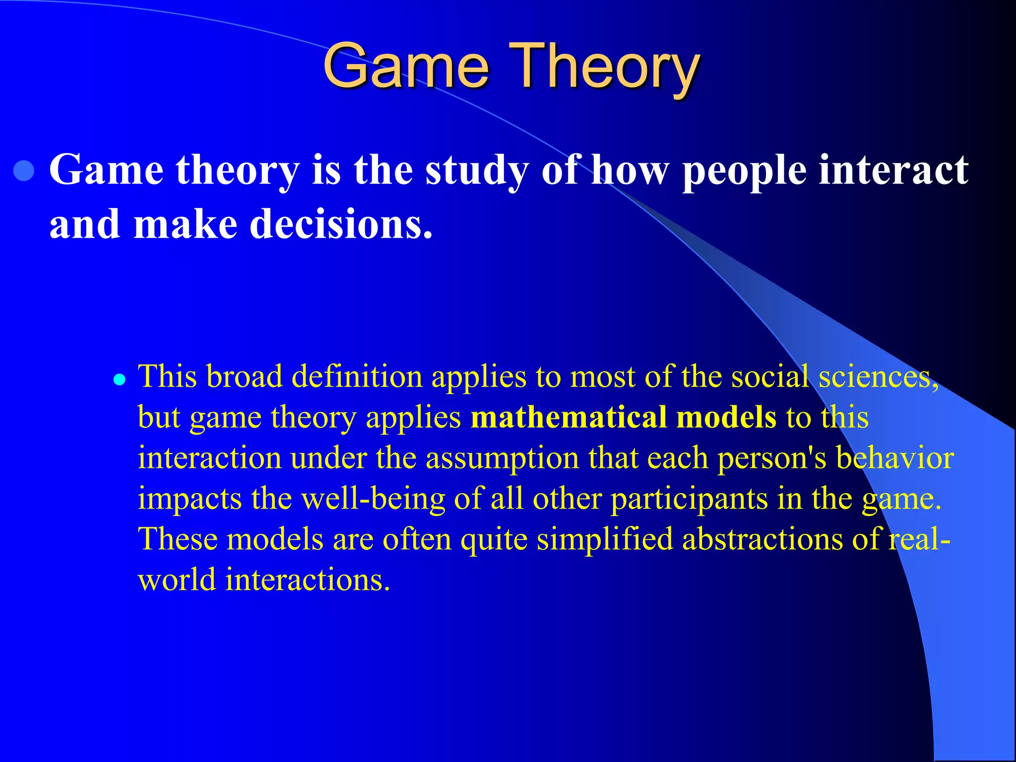 game THEORY ppt | PPT