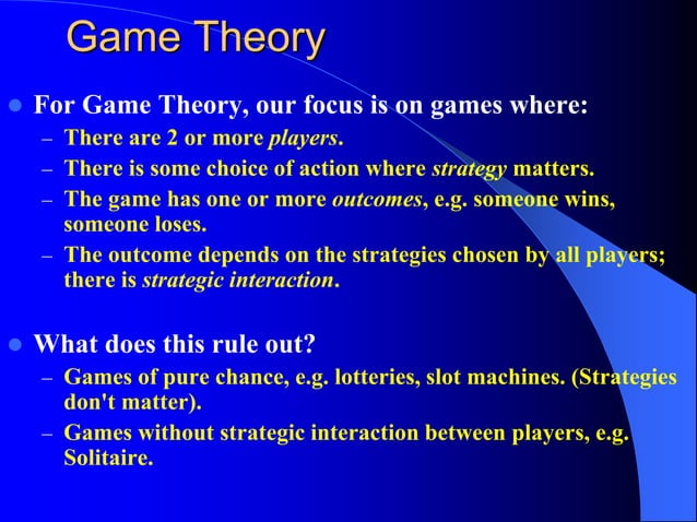 game THEORY ppt | PPT | Board Games and Puzzles | Games and Puzzles