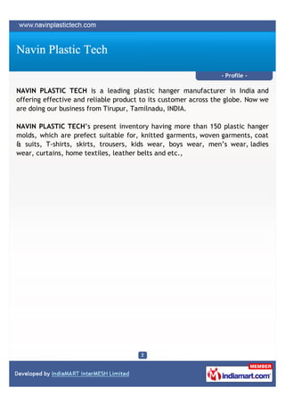 Navin Plastic Tech, Tiruppur, Hangers & Clips | PDF