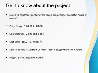 Navin's eden park porur | PPT