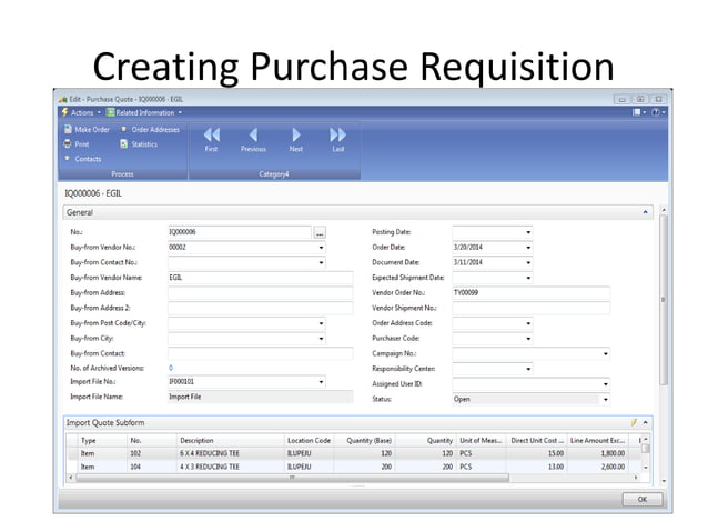 Navision Process Manual.pptx | Business Accounting & Finance | Business