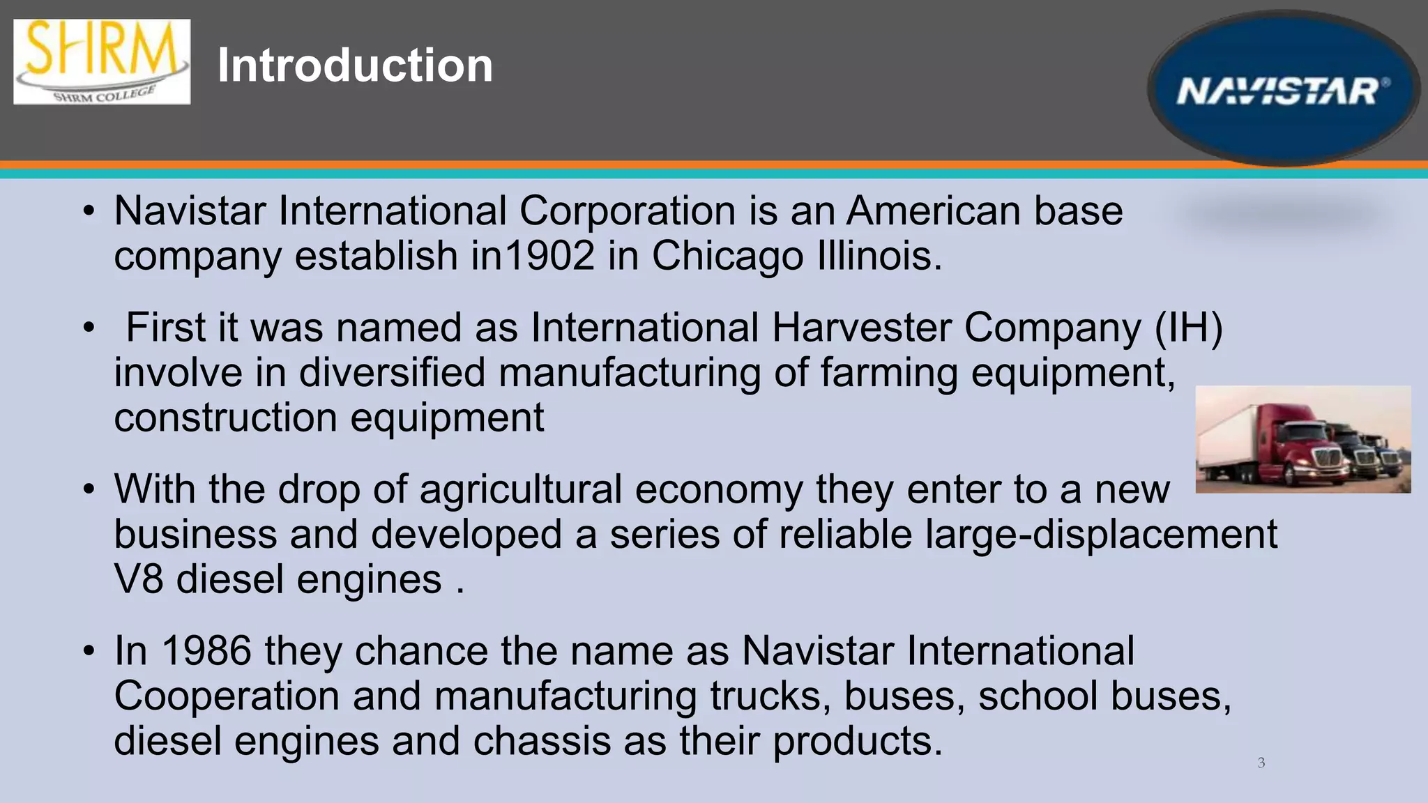 Strategic Management - Navistar | PPTX