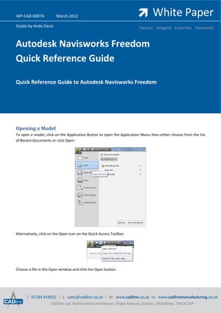Navisworks freedom quick_reference | PDF