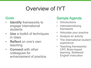 Internationalizing Your Teaching 17-18 Workshop Series | PPTX