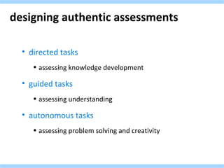 Bringing assessment to life: authenticity and motivation | PPT
