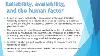 Reliability of Railways | PPTX