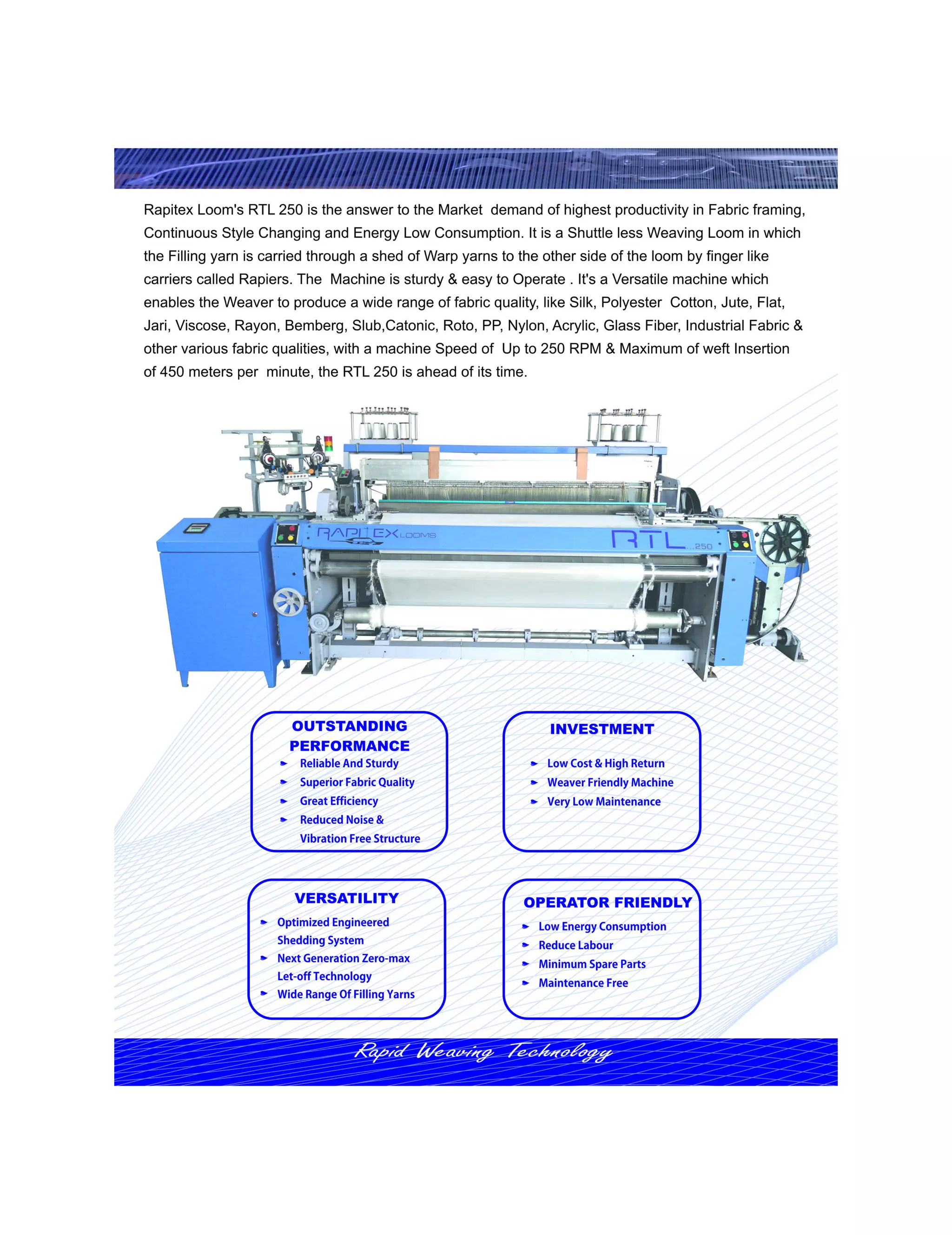 Rapitex Looms, Ahmedabad, Rapier Loom & Power Loom Machinery | PDF