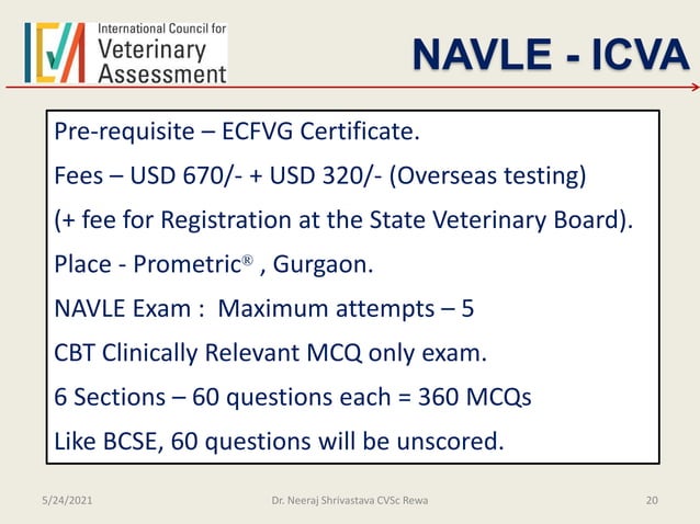 Preparation of North American Veterinary Licensing Examination (NAVLE ...
