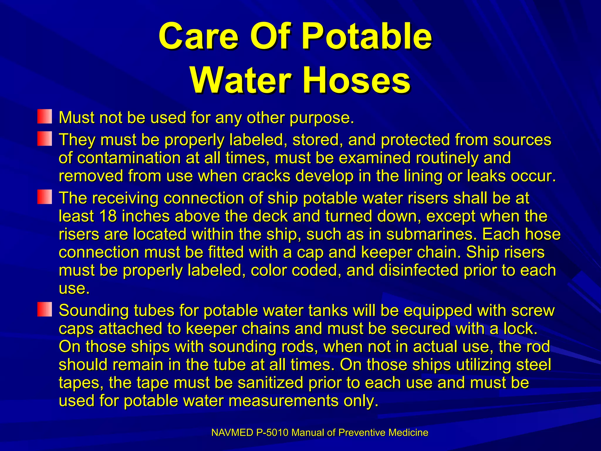 NAVMED P-5010, Manual of the Naval Preventive Medicine, Chapter 6 | PPT