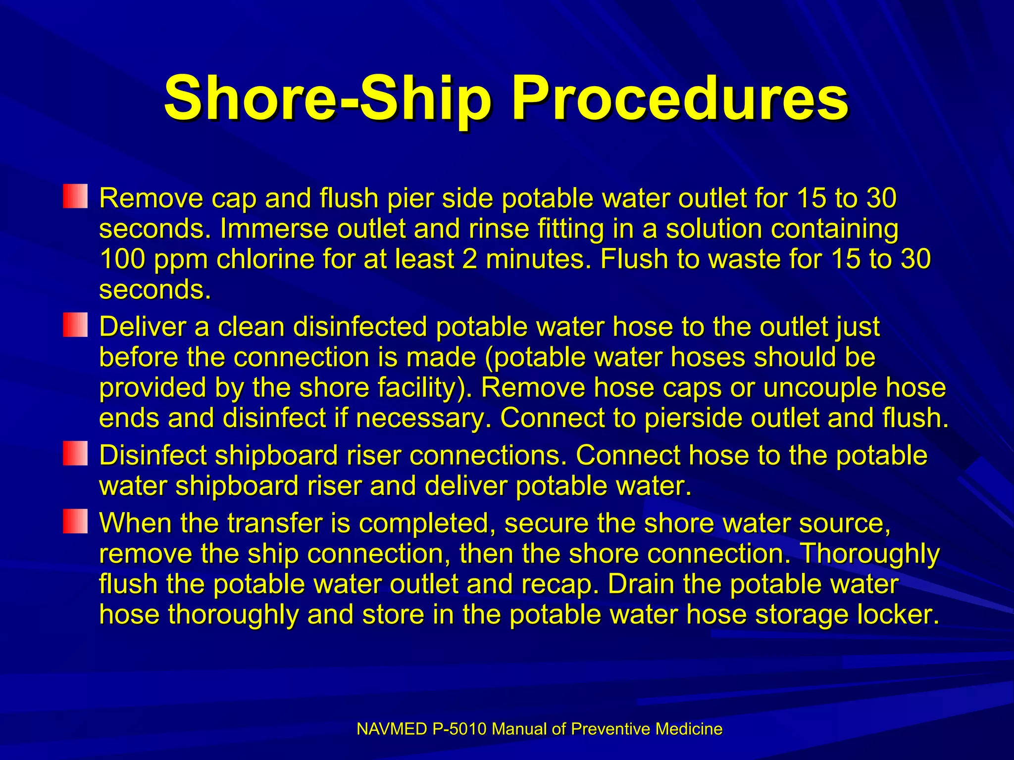 NAVMED P-5010, Manual of the Naval Preventive Medicine, Chapter 6 | PPT