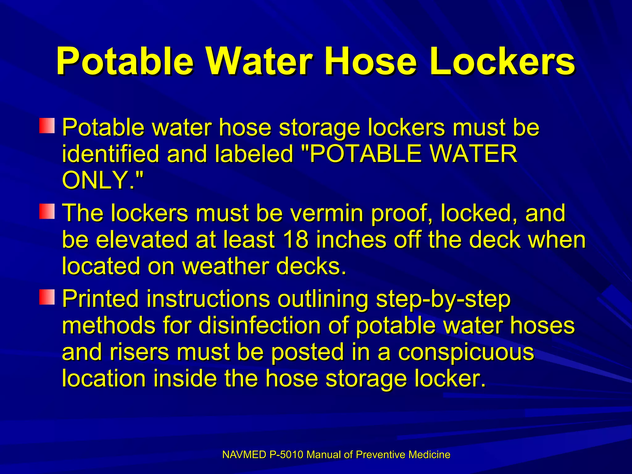 NAVMED P-5010, Manual of the Naval Preventive Medicine, Chapter 6 | PPT