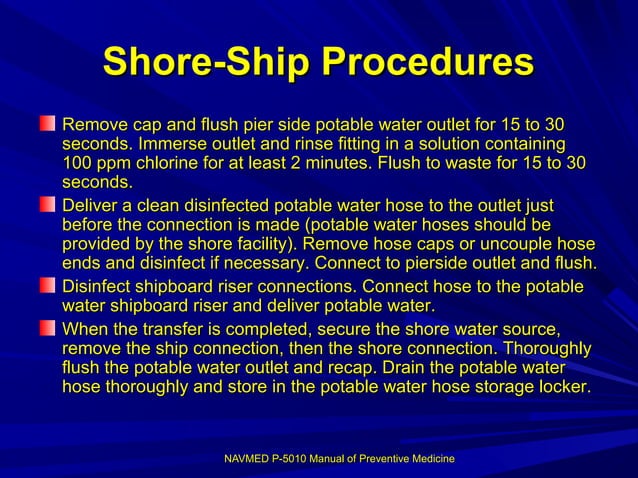 NAVMED P-5010, Manual of the Naval Preventive Medicine, Chapter 6 | PPT