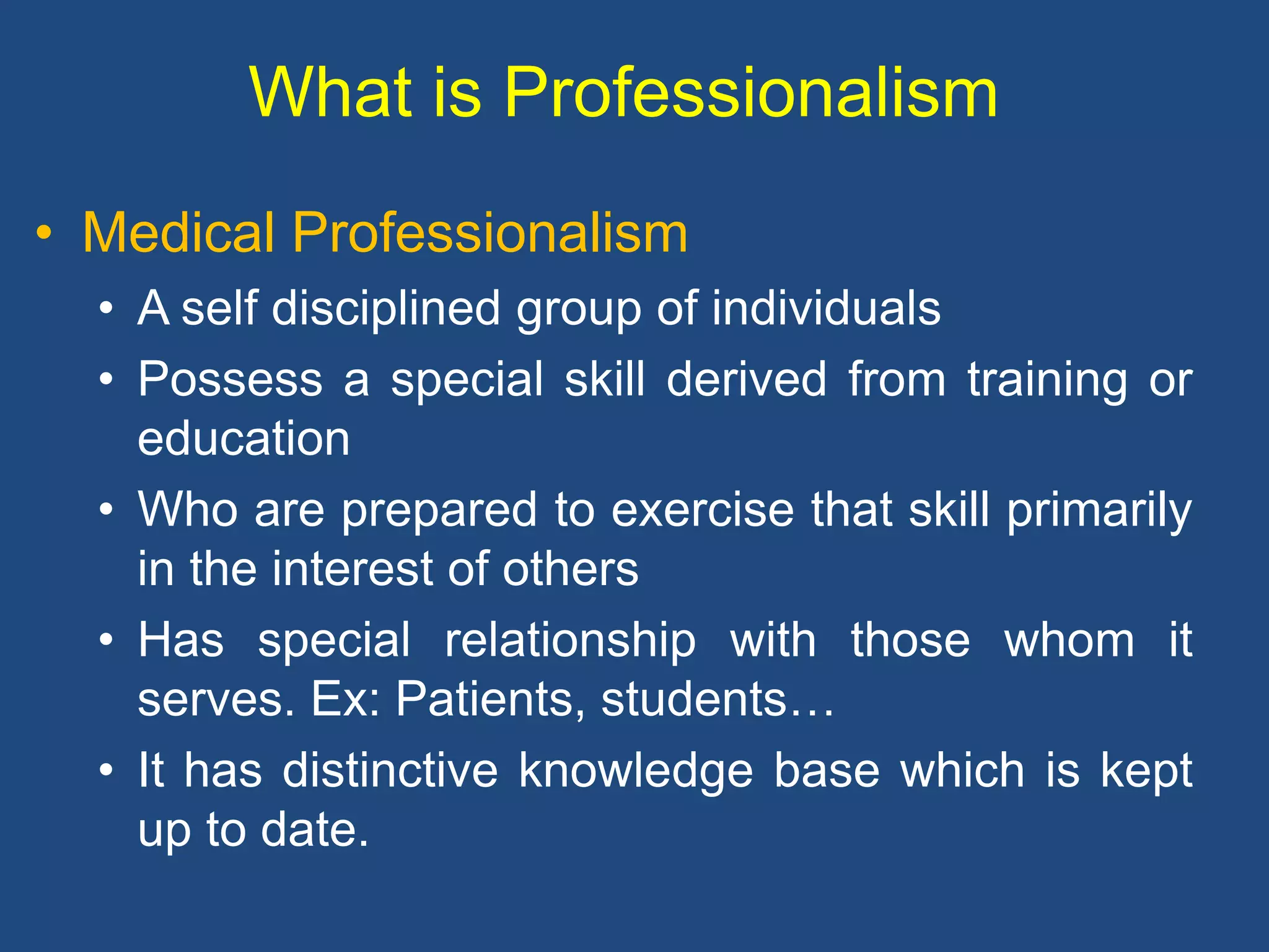 Medical Professionalism, Doctor Patient Relationship, Do's and Don't | PPTX