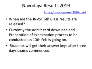 Navodaya results 2019 | PPTX | Educational Assessment | Education