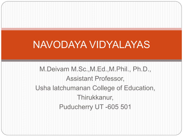 Navodaya vidyalayas | PPTX | Educational Assessment | Education
