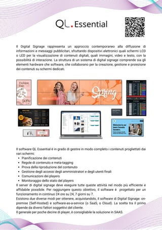 Navori QL Essential e Professional adatte a qualsiasi esigenza | PDF