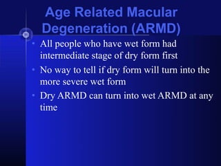 ARMD with basic retinal anatomy and management of armd | PPT