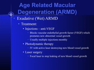 ARMD with basic retinal anatomy and management of armd | PPT