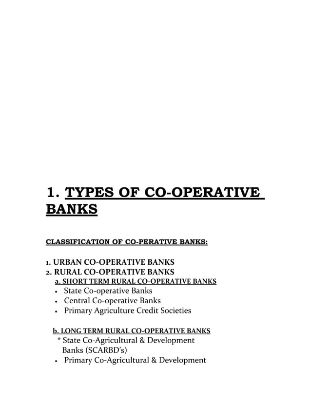 urban co-operative banks of india | DOC
