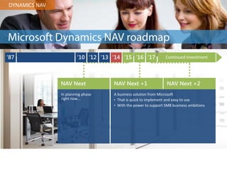 Microsoft Dynamics NAV 2013 R2 Overview and NAV Roadmap | PDF