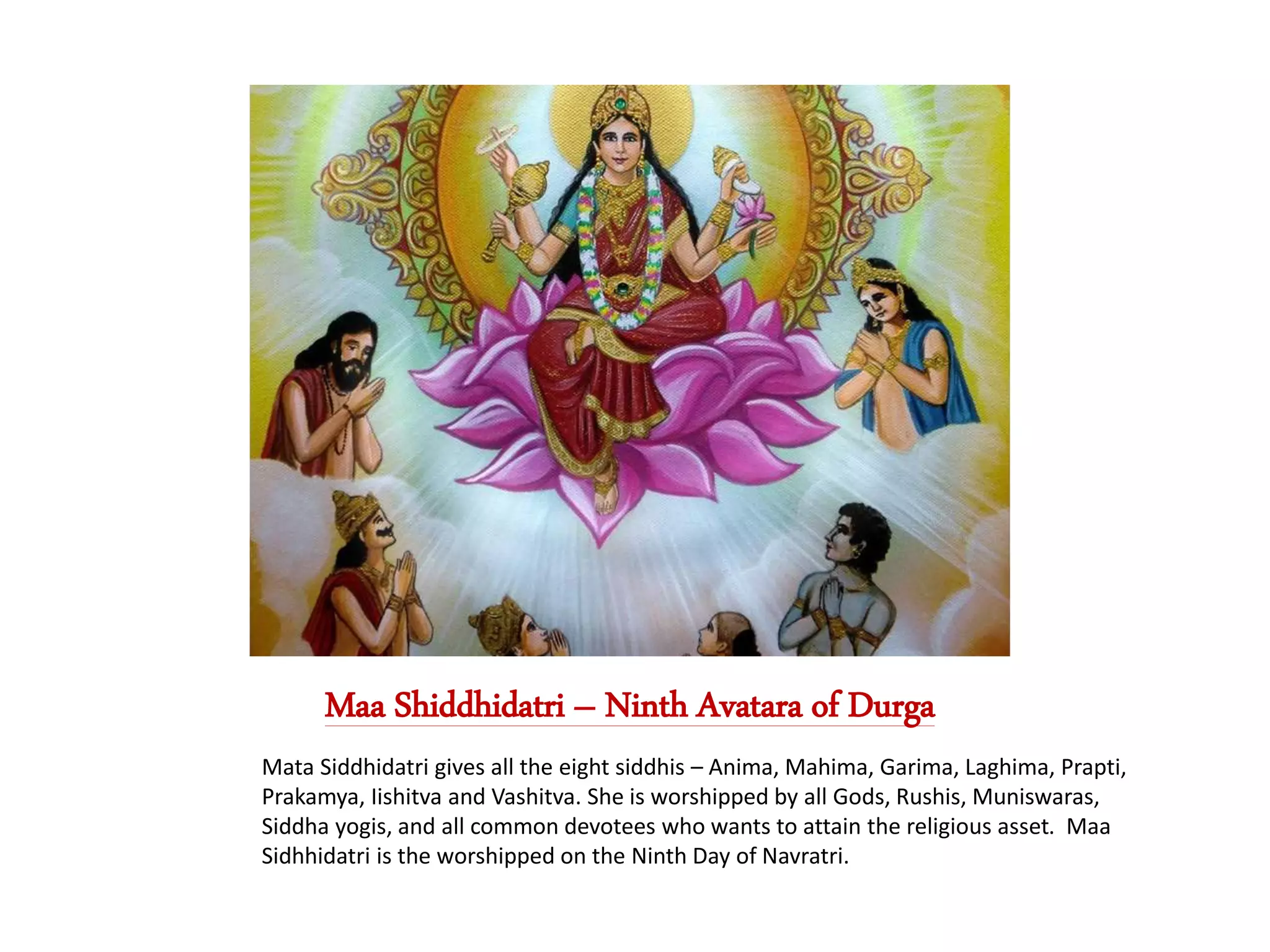 Navratri 2014 - Worship the Nine Form of Maa Durga | PPTX