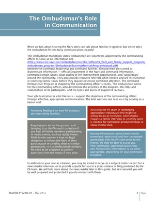Navy Public Affairs Guide for Ombudsmen | PDF | Defense Industry ...