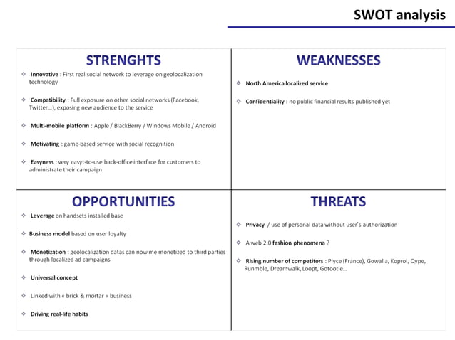 Navteq-Foursquare synergy business case | PPT