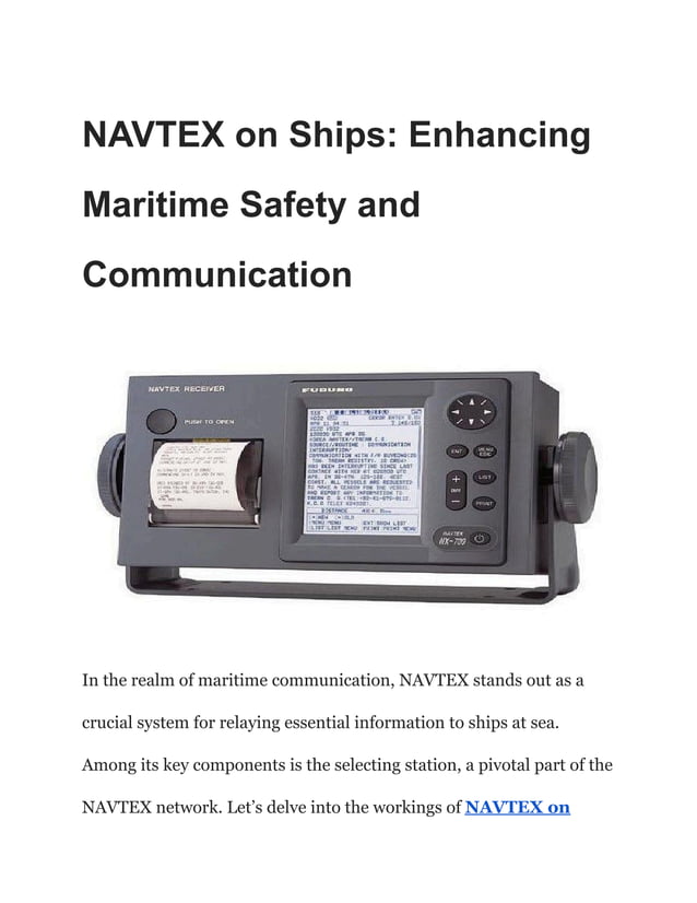 NAVTEX on Ships_ Enhancing Maritime Safety and Communication.pdf ...