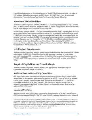 Navy Constellation Class Frigate Program Background & Issues | PDF