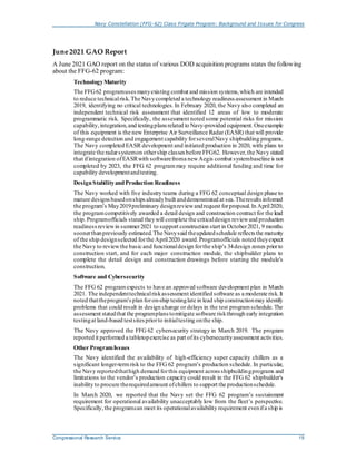 Navy Constellation Class Frigate Program Background & Issues | PDF