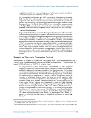 Navy Constellation Class Frigate Program Background & Issues | PDF