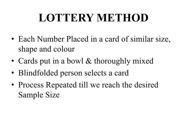 SAMPLING ; SAMPLING TECHNIQUES – RANDOM SAMPLING (SIMPLE RANDOM ...