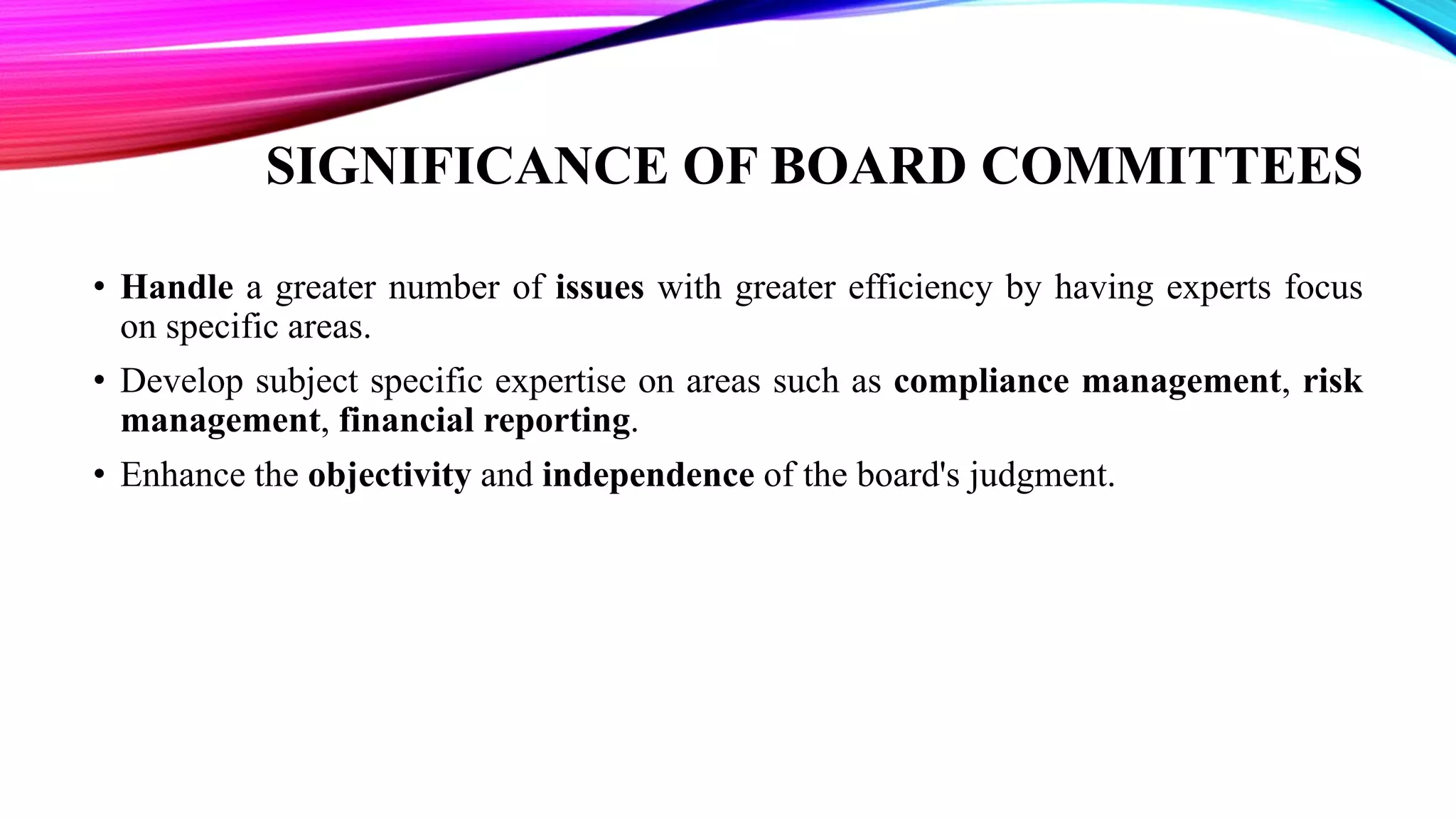 CORPORATE BOARD COMMITTEES | PPTX