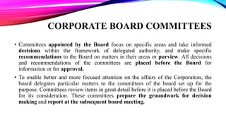 CORPORATE BOARD COMMITTEES | PPTX
