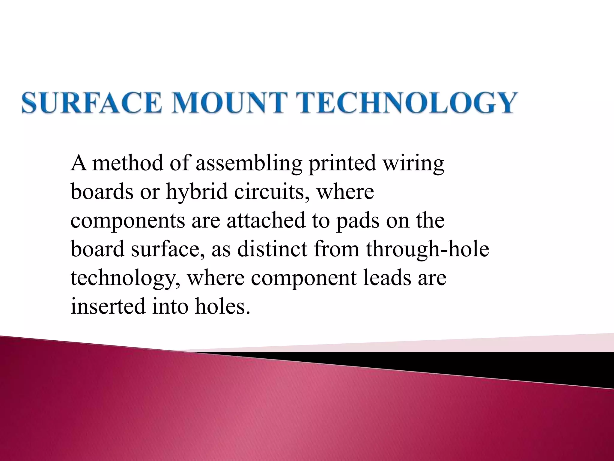 Surface Mount Technology | PPTX