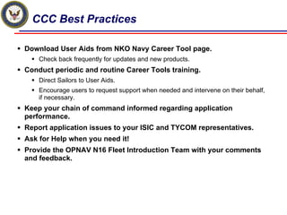 Navy Career Tools CCC Training (Navy Career Wise Training) | PDF
