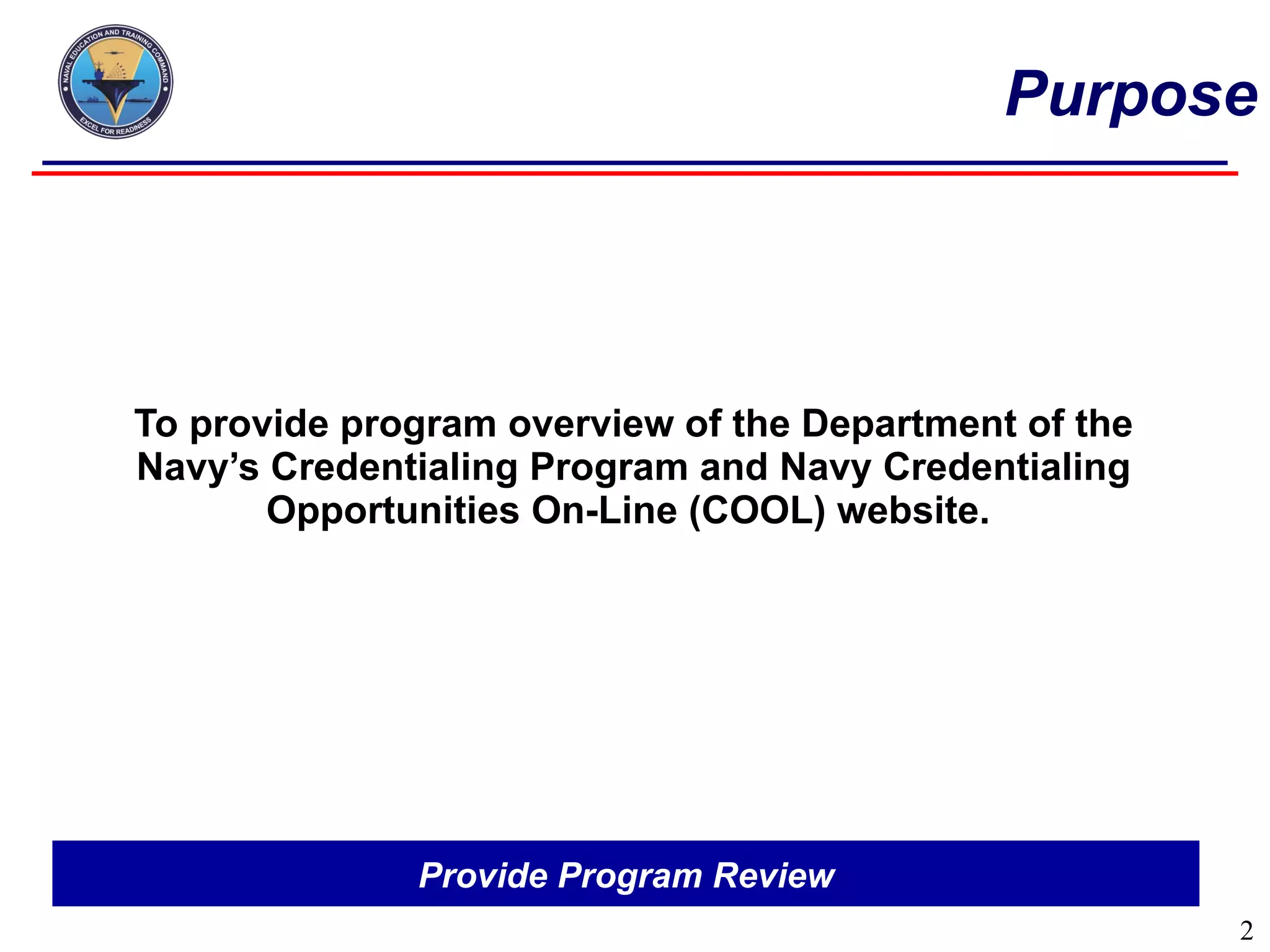 Navy COOL, executive_brief | PPT