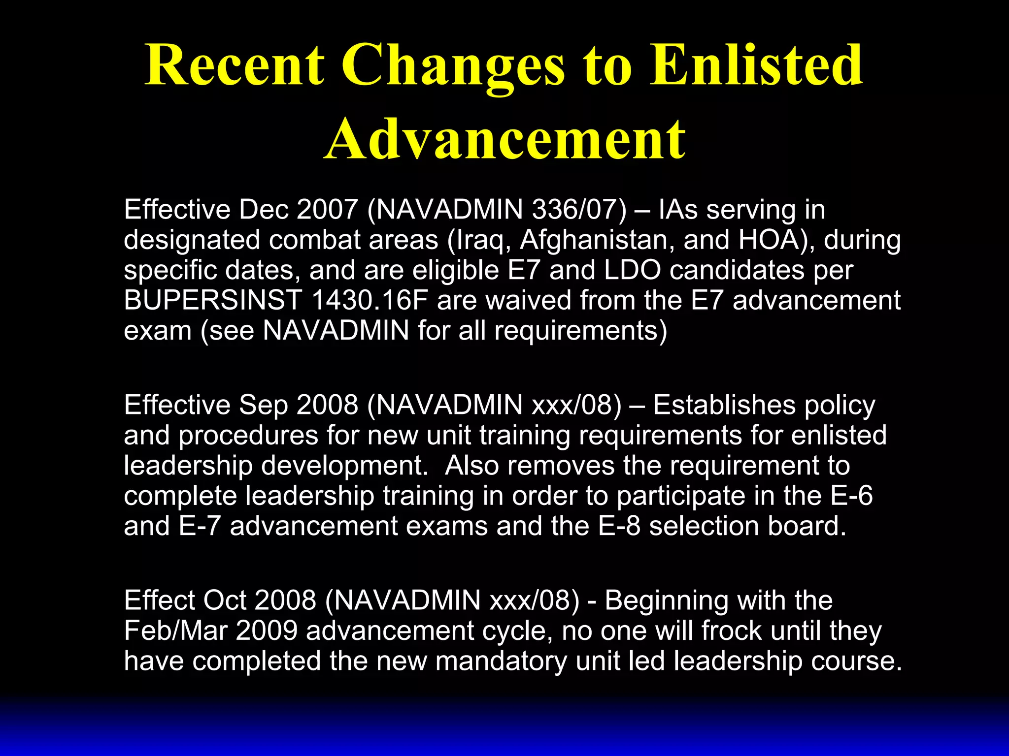 Navy enlisted advancement system | PPT