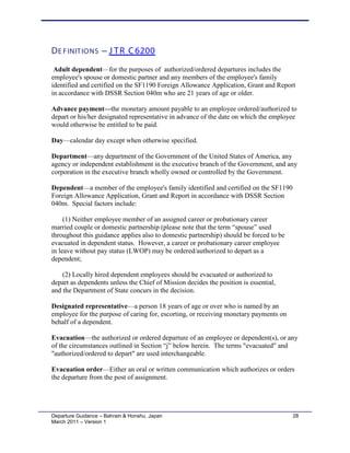 Navy FAQs For Authorized Departures | PDF