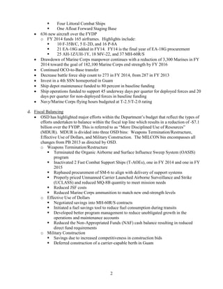 Navy FY2014 President's Budget Overview | PDF