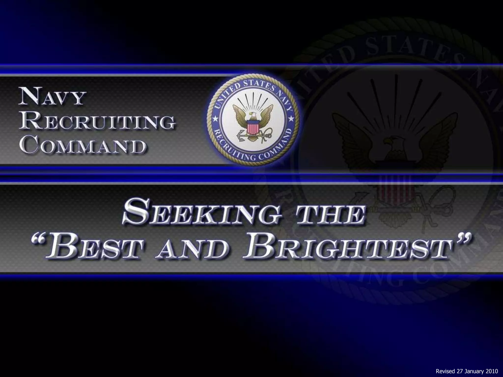 Navy Recruiting Overview Public Brief 2010 | PPT