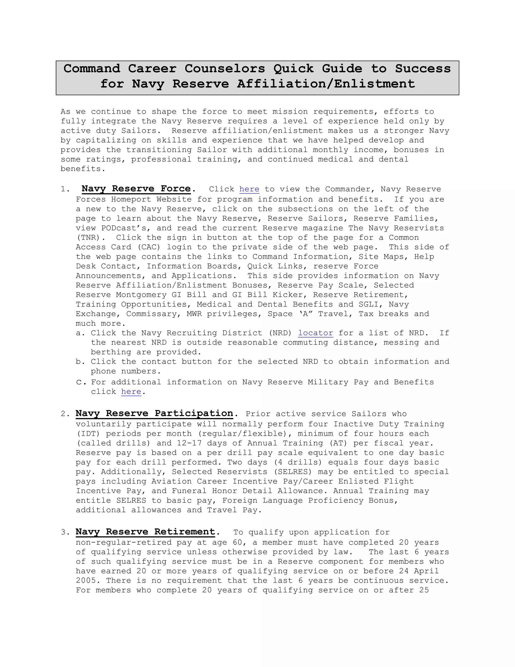 Navy reserve affiliation_quick_guide 3.23.11