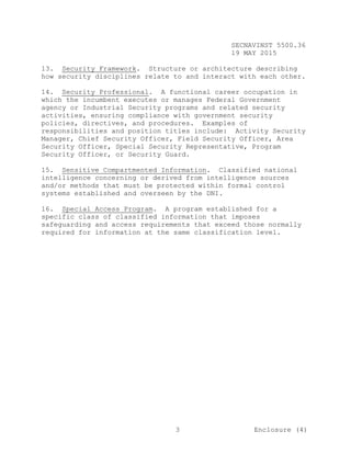 Navy security enterprise secnav 5500-36 | PDF