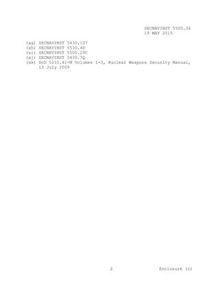 Navy security enterprise secnav 5500-36 | PDF