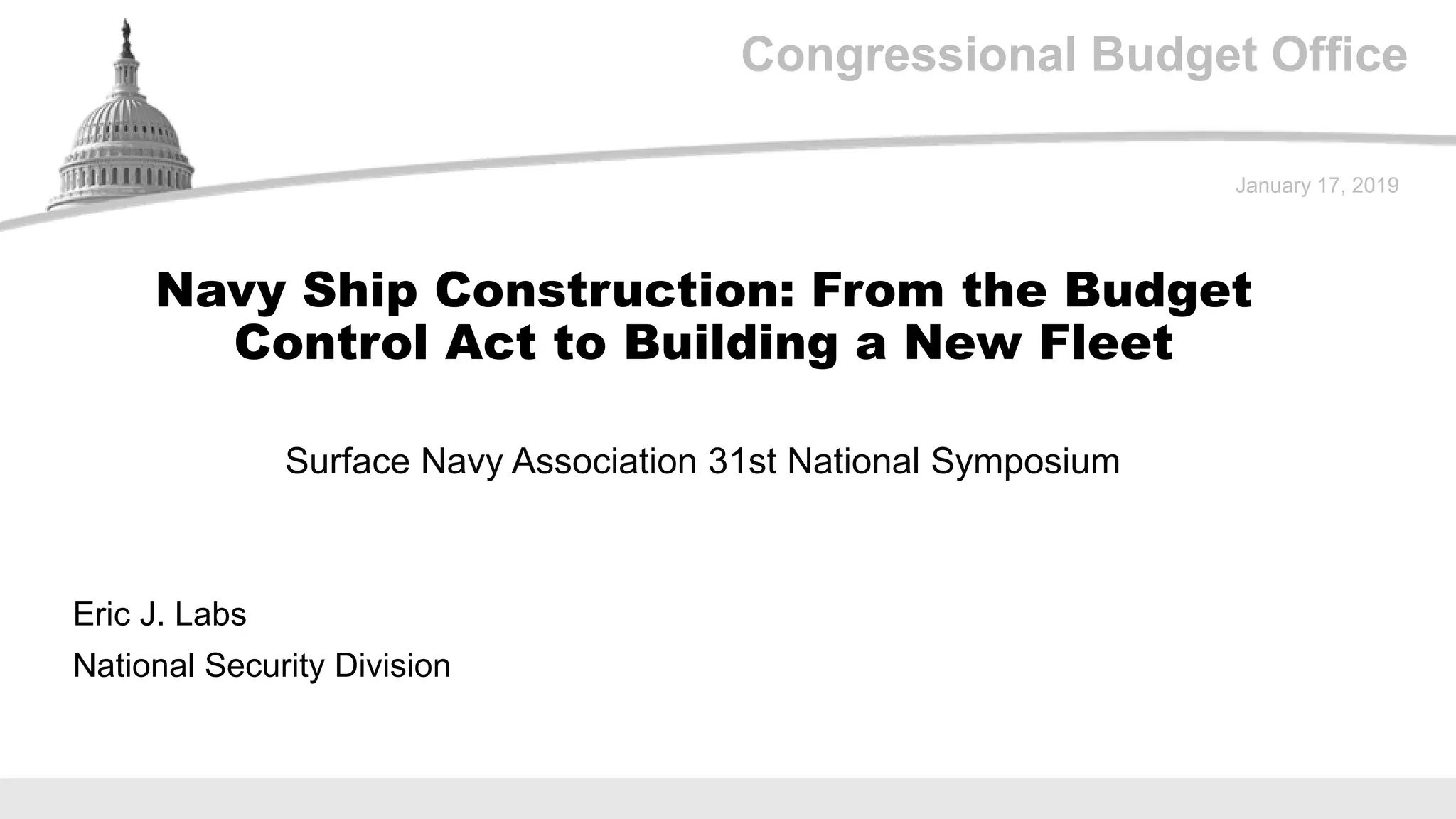 Navy Ship Construction: From the Budget Control Act to Building a New ...