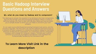 Most Popular Hadoop Interview Questions and Answers | PPT